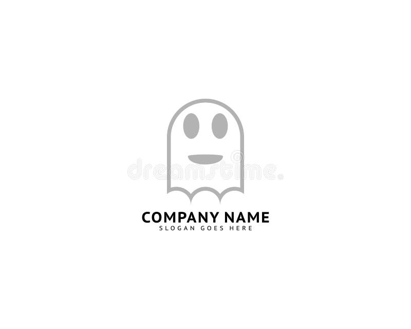 Ghost Logo Design Vector Template Stock Vector - Illustration of vector ...