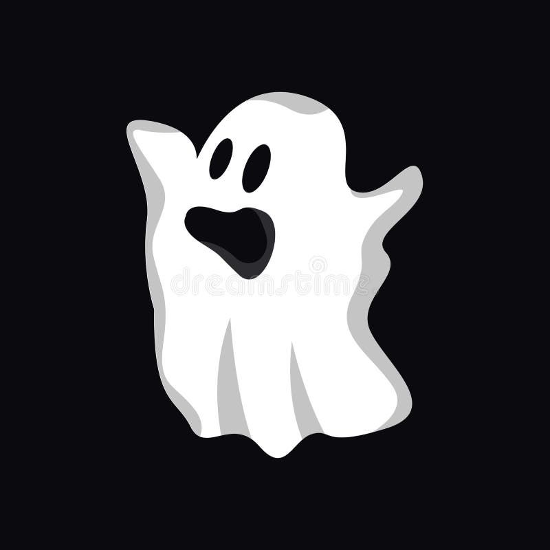 Ghost Logo, Halloween Ghost Vector Illustration, Halloween Party ...