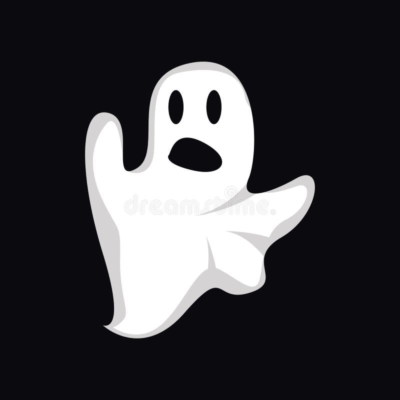 Ghost Logo, Halloween Ghost Vector Illustration, Halloween Party ...
