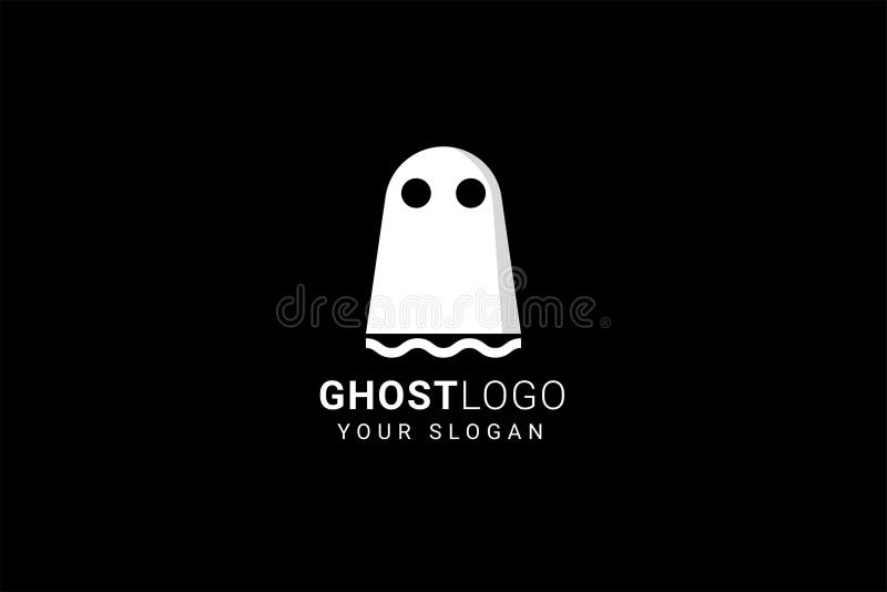 Ghost Logo Illustration stock vector. Illustration of black - 273824426