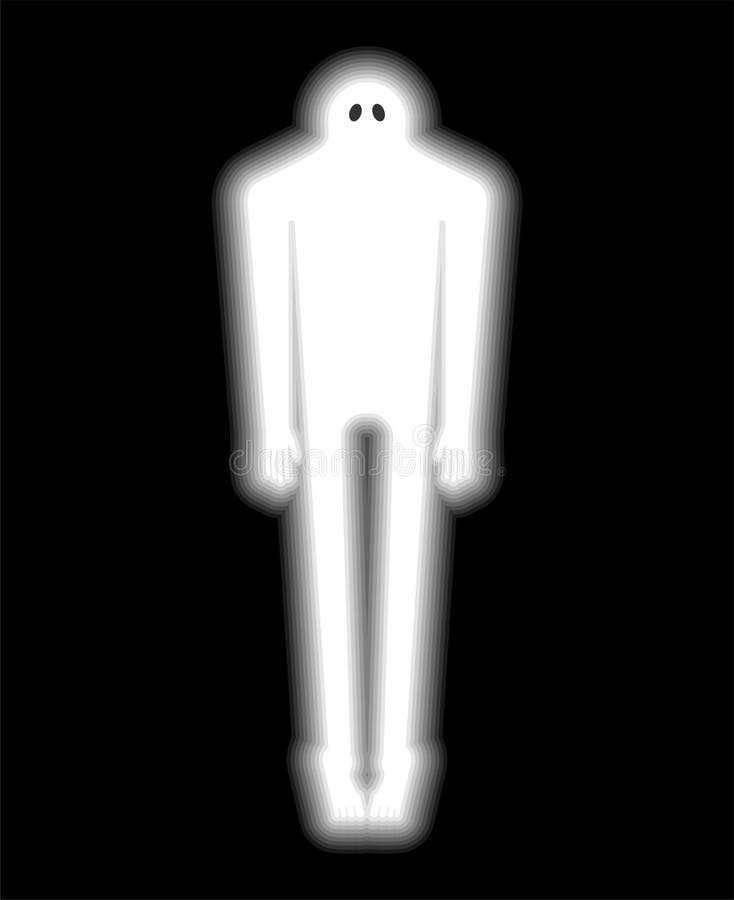 Ghost Man Isolated. Human Phantom Stock Vector - Illustration of death ...