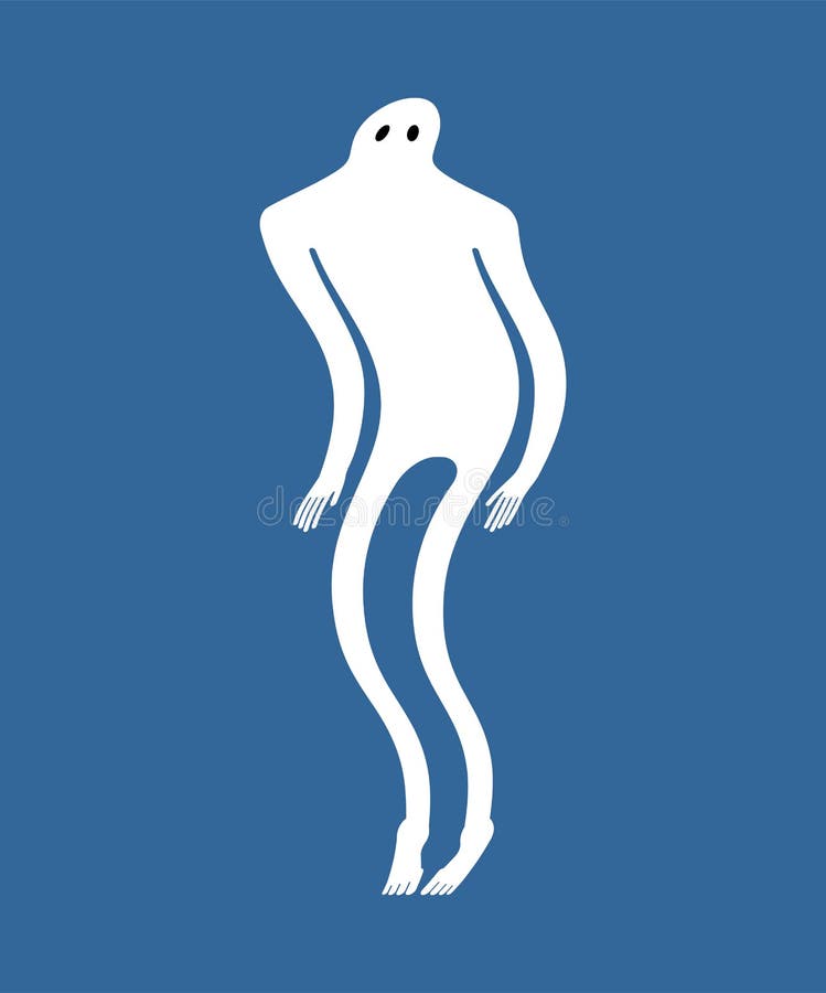 Ghost Man Isolated. Human Phantom Stock Vector - Illustration of blur ...
