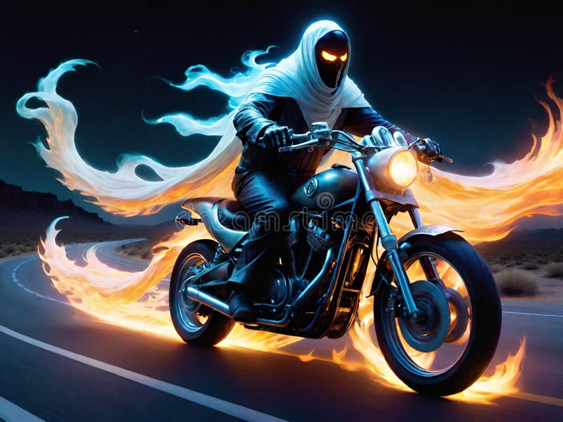 Ghost Motorcycle Stock Illustrations – 218 Ghost Motorcycle Stock ...