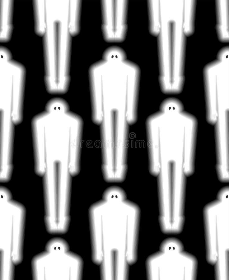 Ghost Man Pattern Seamless. Human Phantom Background Stock Vector ...
