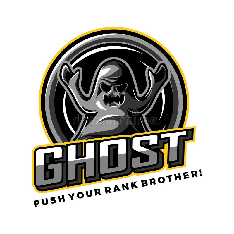 GHOST Mascot E Sport Logo Design Vector Stock Vector - Illustration of ...
