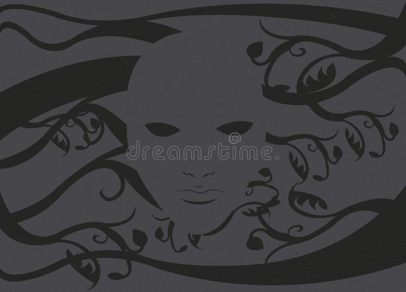 Ghost Mask without a Face 2 Stock Illustration - Illustration of face ...