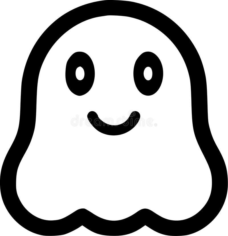 Ghost - Minimalist and Flat Logo - Vector Illustration Stock Vector ...