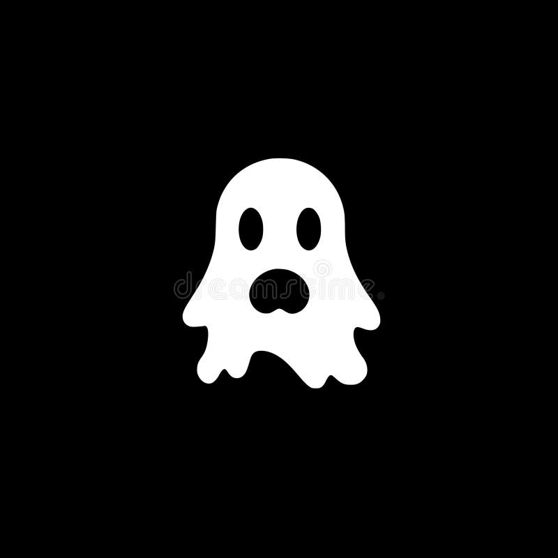 Ghost - Minimalist and Simple Silhouette - Vector Illustration Stock ...