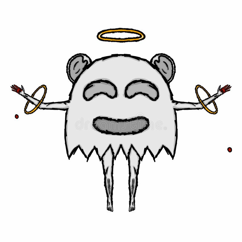 Ghost mouse angel stock illustration. Illustration of text - 267291622