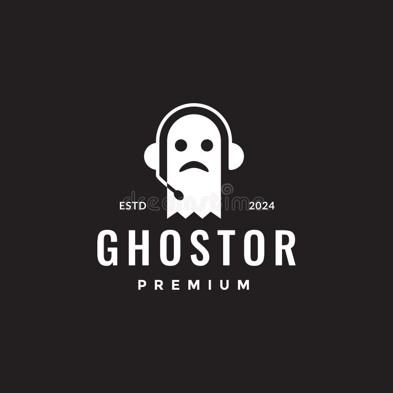 Ghost Music Headphone Modern Logo Design Vector Stock Vector ...