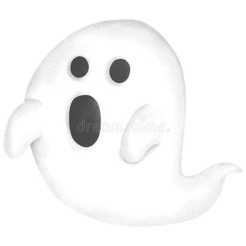 A ghost with an open mouth stock illustration. Illustration of october ...