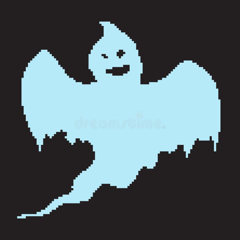 Ghost Pixels. Pixel Art Vector Illustration Stock Vector - Illustration ...