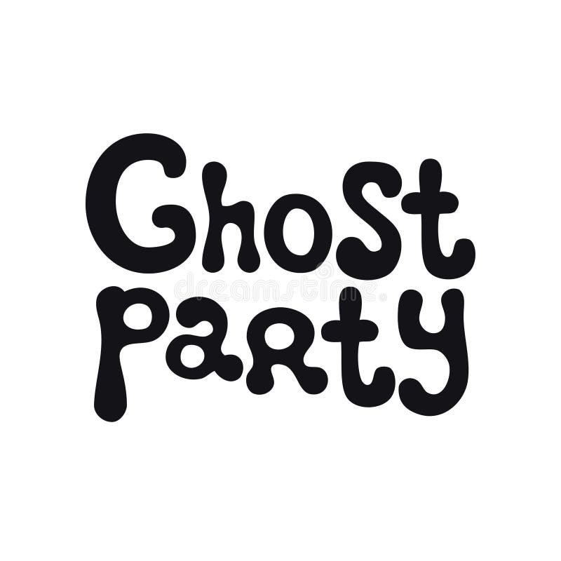 Ghost Handwritten Lettering Stock Vector - Illustration of brush, hand ...