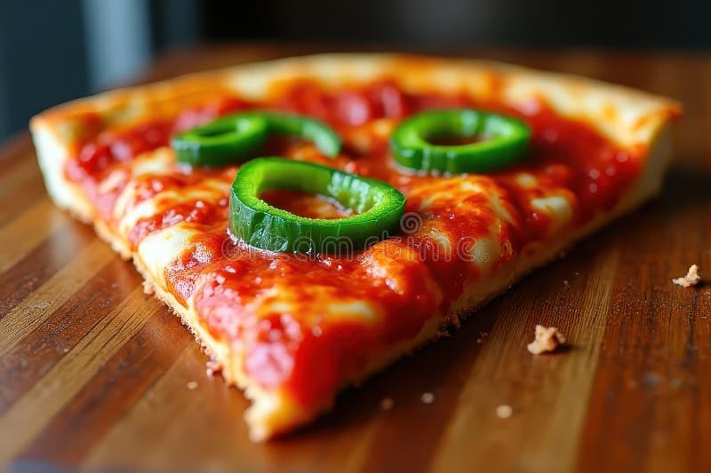 Ghost Pepper Pizza Close-up Stock Illustration - Illustration of golden ...