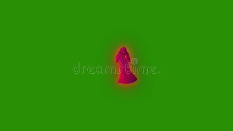 Ghost Phantom Entity Witch Attack Green Screen 3D Rendering Animation ...