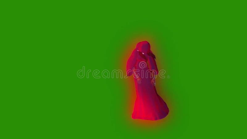 Ghost Phantom Entity Witch Flight Cycle Side Green Screen 3D Rendering ...