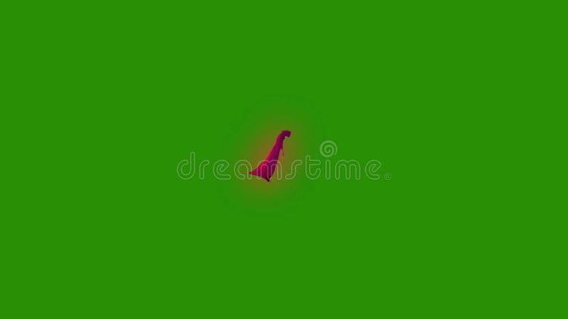 Ghost Phantom Entity Witch Flies Side Green Screen 3D Rendering ...