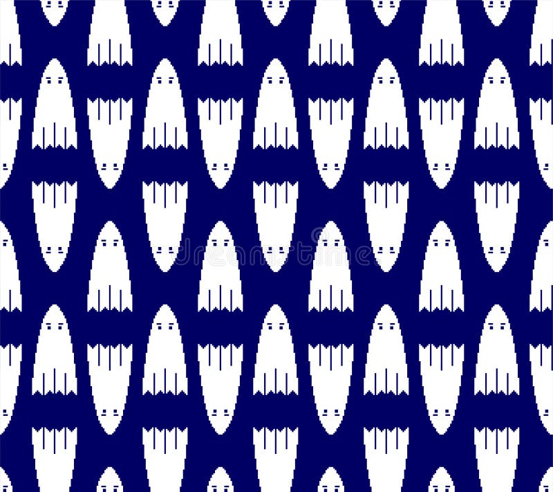 Ghost Pixel Art Pattern Seamless. 8 Bit Spook Background Stock Vector ...