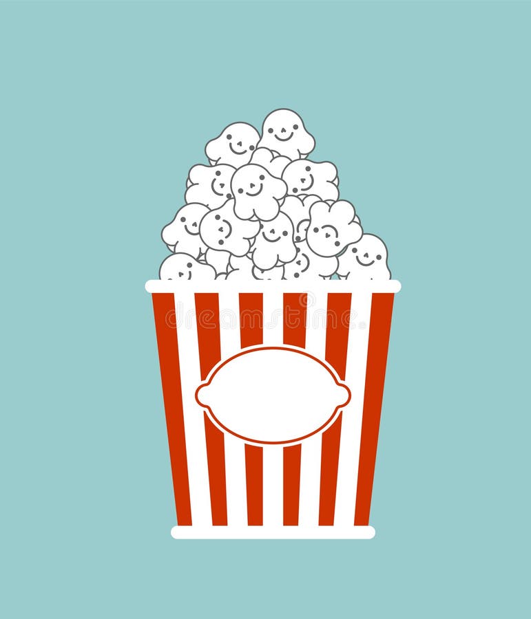 Ghost Popcorn in Package. Vector Illustration Stock Vector ...