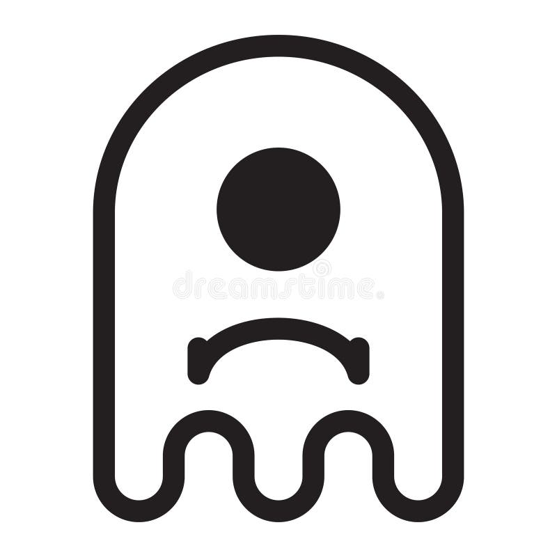 Ghost sad disapointed face stock vector. Illustration of cartoon ...