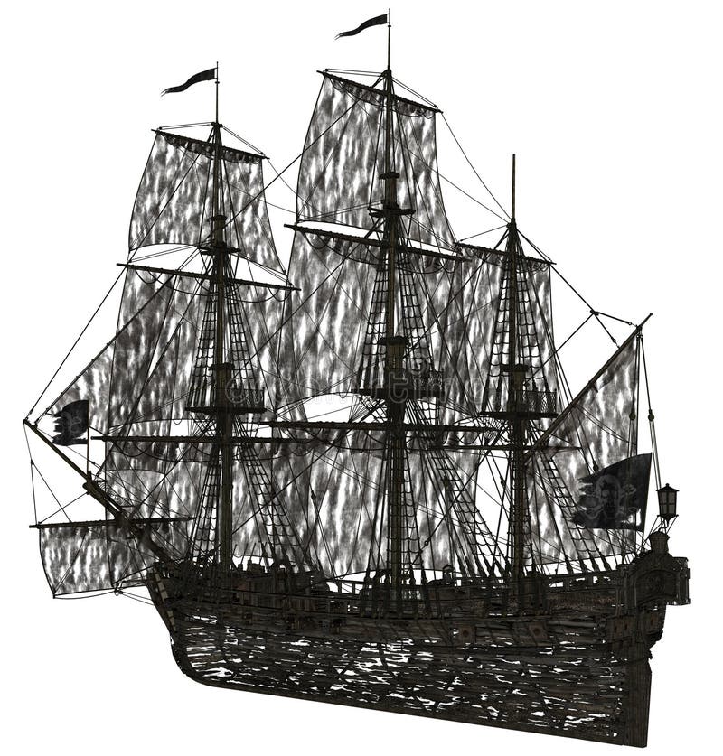 Ghost sailboat stock illustration. Illustration of mediaeval - 12134947