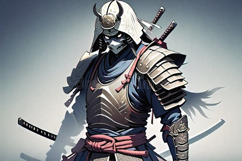 Ghost Samurai, Samurai Warrior Bound by a Ghostly Curse, Wearing Shabby ...