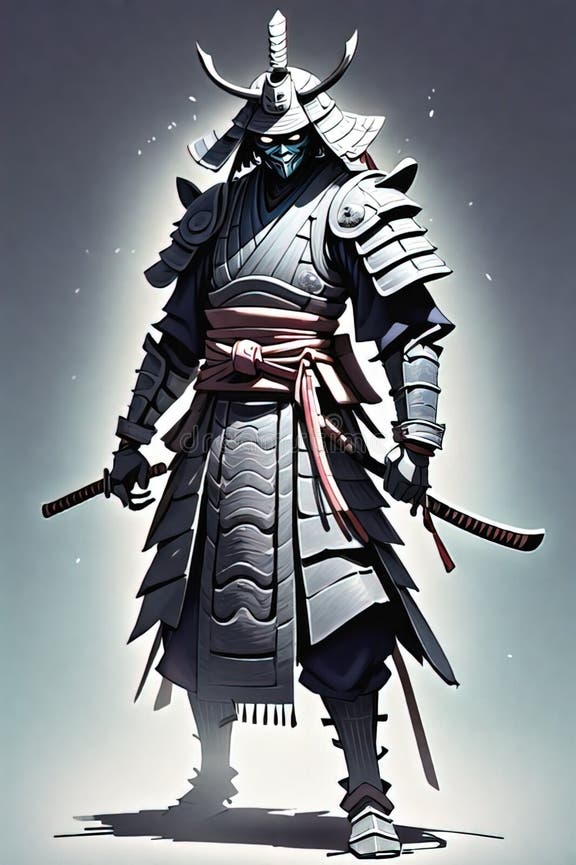 Ghost Samurai, Samurai Warrior Bound by a Ghostly Curse, Wearing Shabby ...