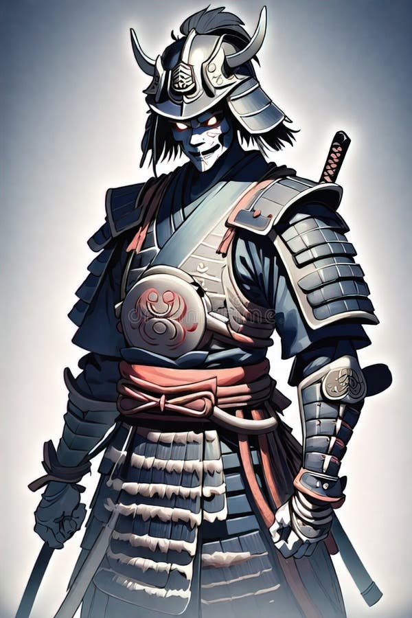 Ghost Samurai, Samurai Warrior Bound by a Ghostly Curse, Wearing Shabby ...