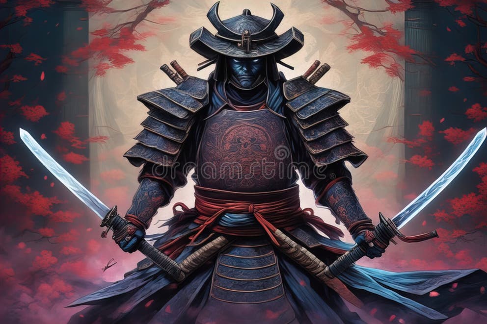 Ghost Samurai, Samurai Warrior Bound by a Ghostly Curse, Wearing Shabby ...