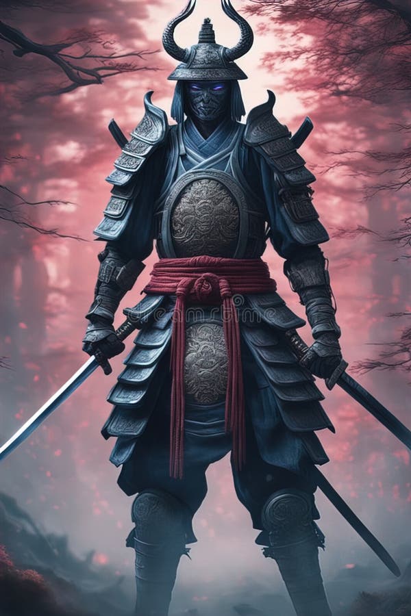 Ghost Samurai, Samurai Warrior Bound by a Ghostly Curse, Wearing Shabby ...