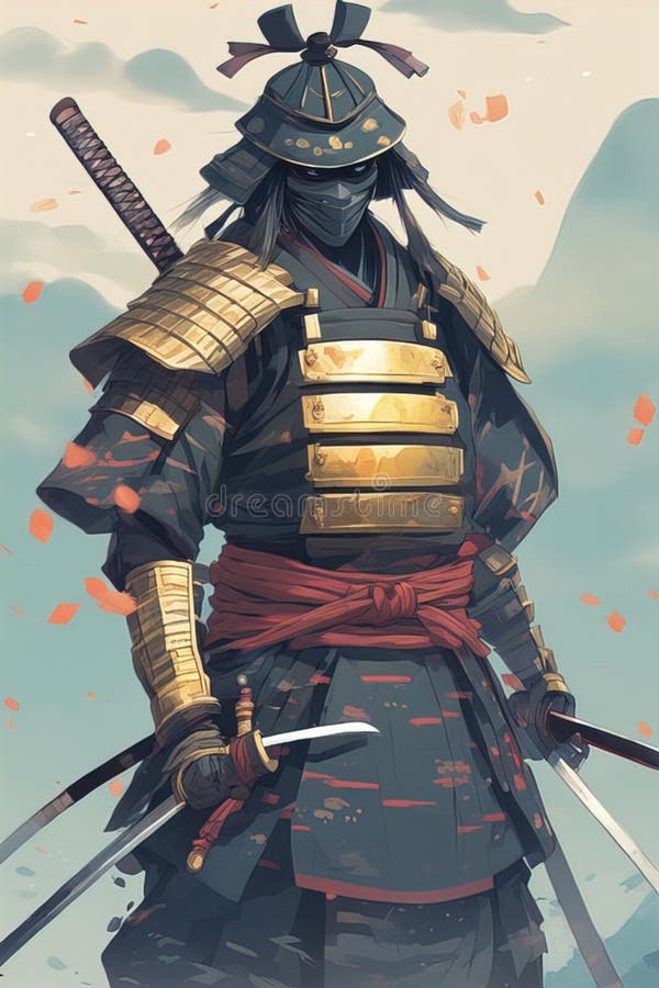Ghost Samurai, Samurai Warrior Bound by a Ghostly Curse, Wearing Shabby ...