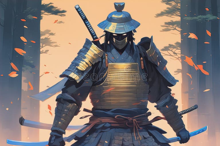 Ghost Samurai, Samurai Warrior Bound by a Ghostly Curse, Wearing Shabby ...