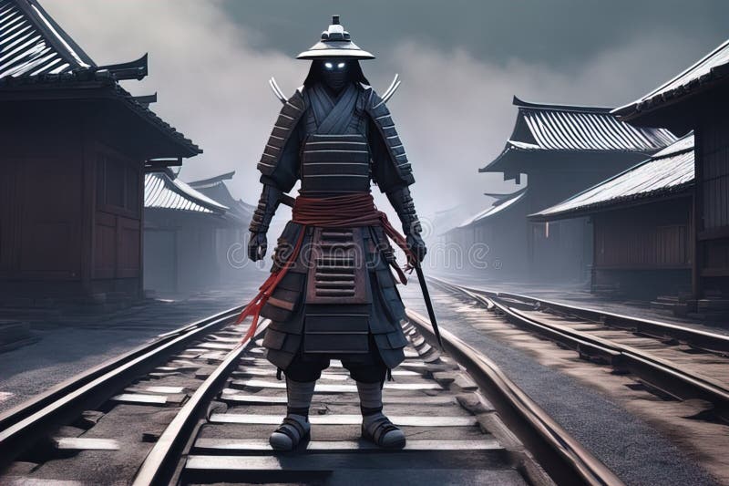 Ghost Samurai, Samurai Warrior Bound by a Ghostly Curse, Wearing Shabby ...