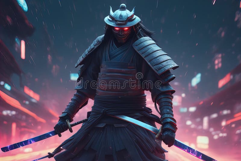 Ghost Samurai, Samurai Warrior Bound by a Ghostly Curse, Wearing Shabby ...