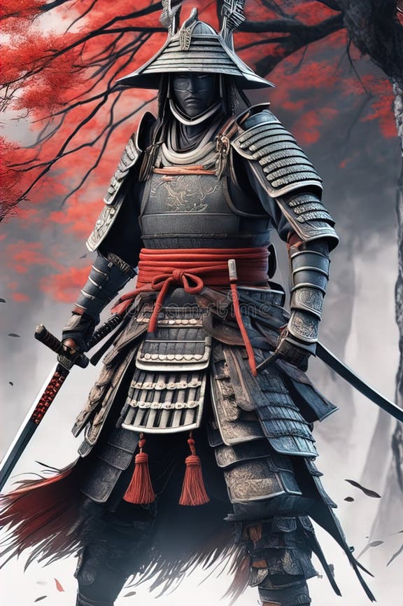 Ghost Samurai, Samurai Warrior Bound by a Ghostly Curse, Wearing Shabby ...