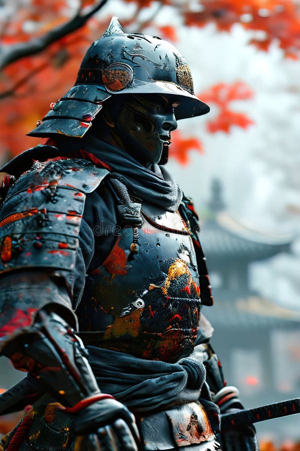 Ghost Samurai, Samurai Warrior Bound by a Ghostly Curse, Wearing Shabby ...