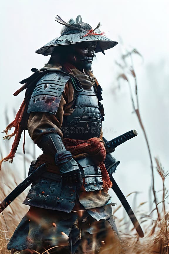 Ghost Samurai, Samurai Warrior Bound by a Ghostly Curse, Wearing Shabby ...