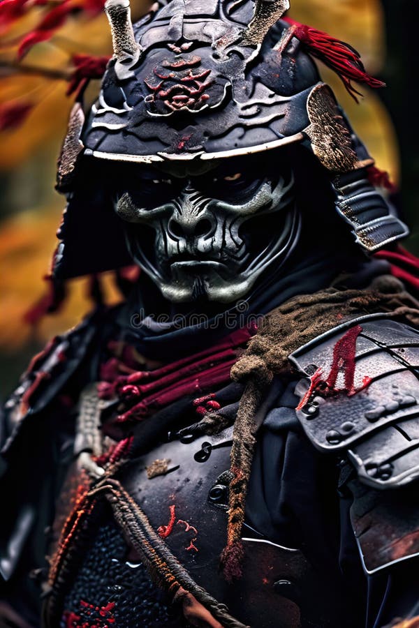 Ghost Samurai, Samurai Warrior Bound by a Ghostly Curse, Wearing Shabby ...