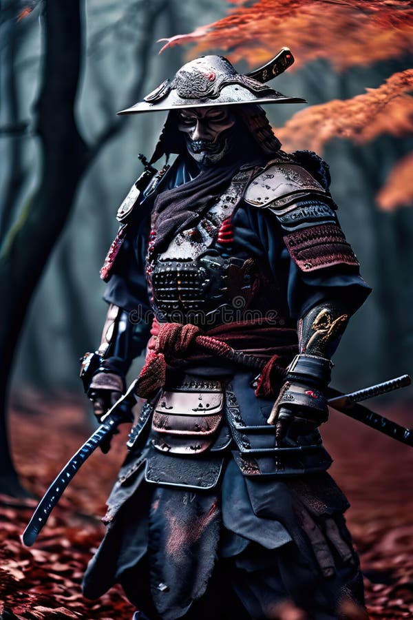 Ghost Samurai, Samurai Warrior Bound by a Ghostly Curse, Wearing Shabby ...