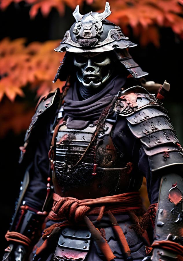 Ghost Samurai, Samurai Warrior Bound by a Ghostly Curse, Wearing Shabby ...