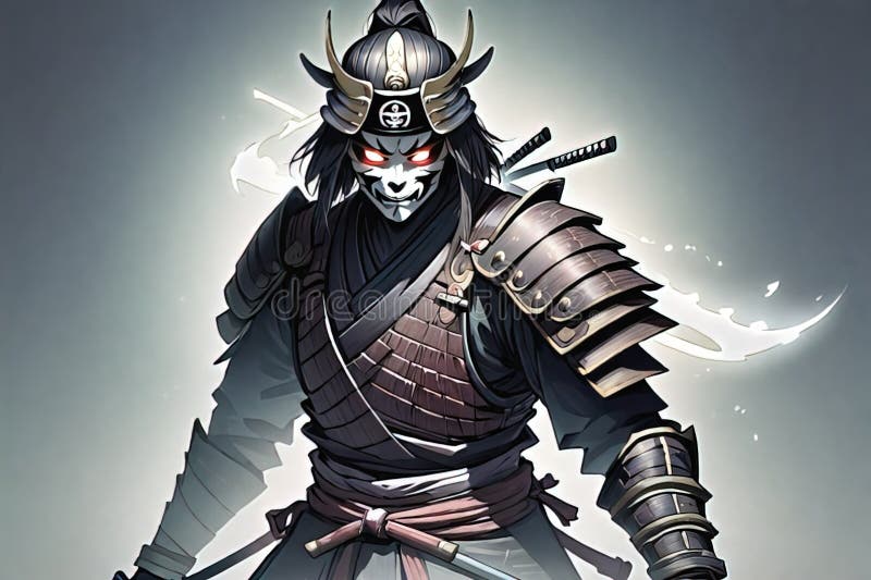Ghost Samurai, Samurai Warrior Bound by a Ghostly Curse, Wearing Shabby ...