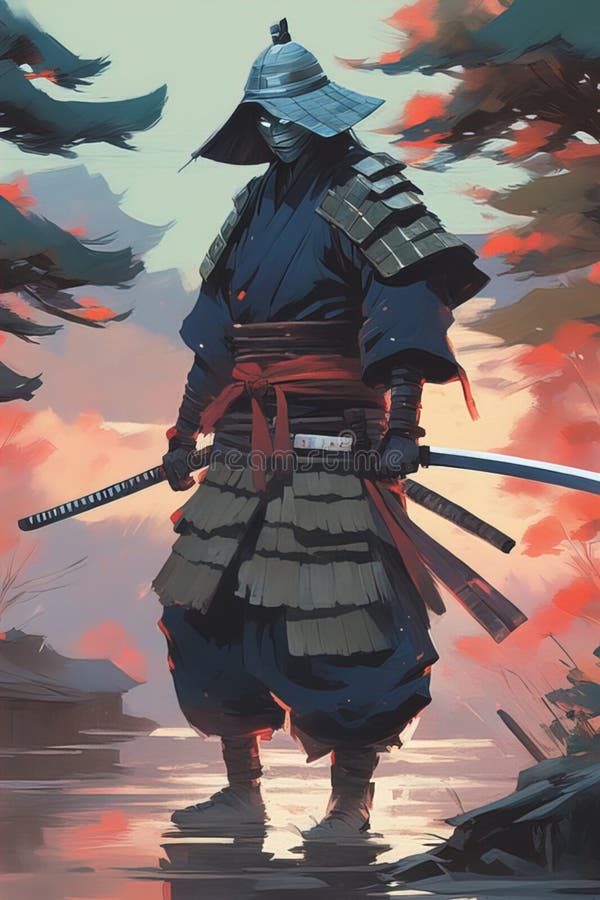 Ghost Samurai, Samurai Warrior Bound by a Ghostly Curse, Wearing Shabby ...