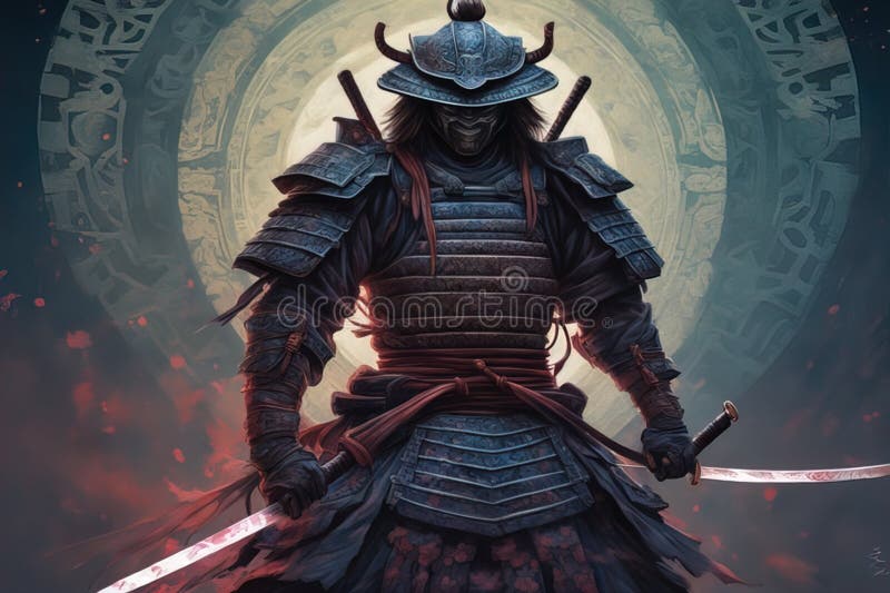 Ghost Samurai, Samurai Warrior Bound by a Ghostly Curse, Wearing Shabby ...