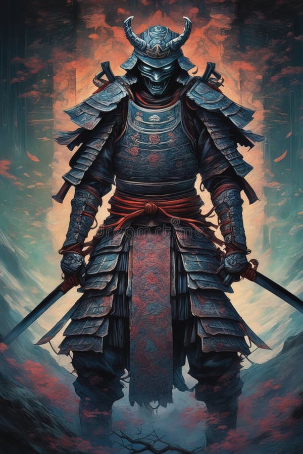 Ghost Samurai, Samurai Warrior Bound by a Ghostly Curse, Wearing Shabby ...