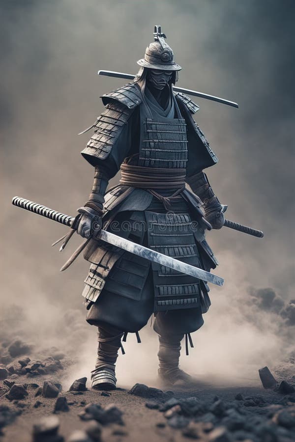 Ghost Samurai, Samurai Warrior Bound by a Ghostly Curse, Wearing Shabby ...