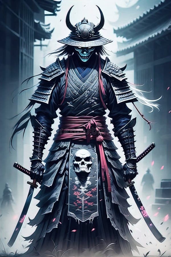 Ghost Samurai, Samurai Warrior Bound by a Ghostly Curse, Wearing Shabby ...