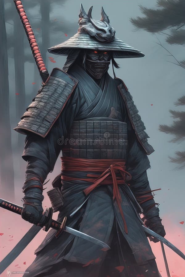 Ghost Samurai, Samurai Warrior Bound by a Ghostly Curse, Wearing Shabby ...