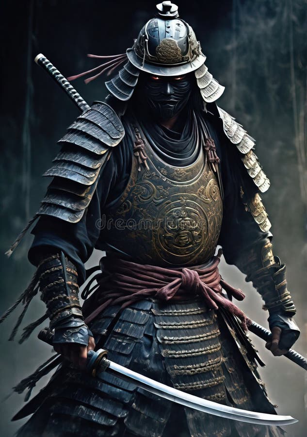 Ghost Samurai, Samurai Warrior Bound by a Ghostly Curse, Wearing Shabby ...