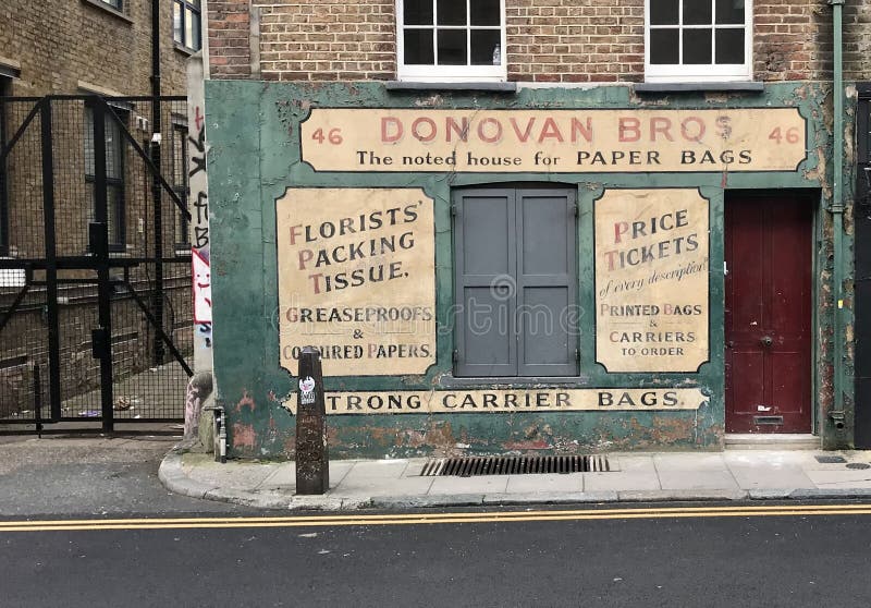 Ghost Shop Signs of Spitafields in London Editorial Photo - Image of ...