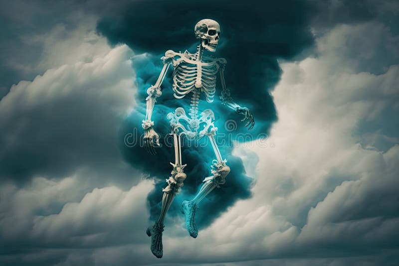 Skeleton of a Floating Fish Seamless Pattern Graphic Arts. Vector Stock ...